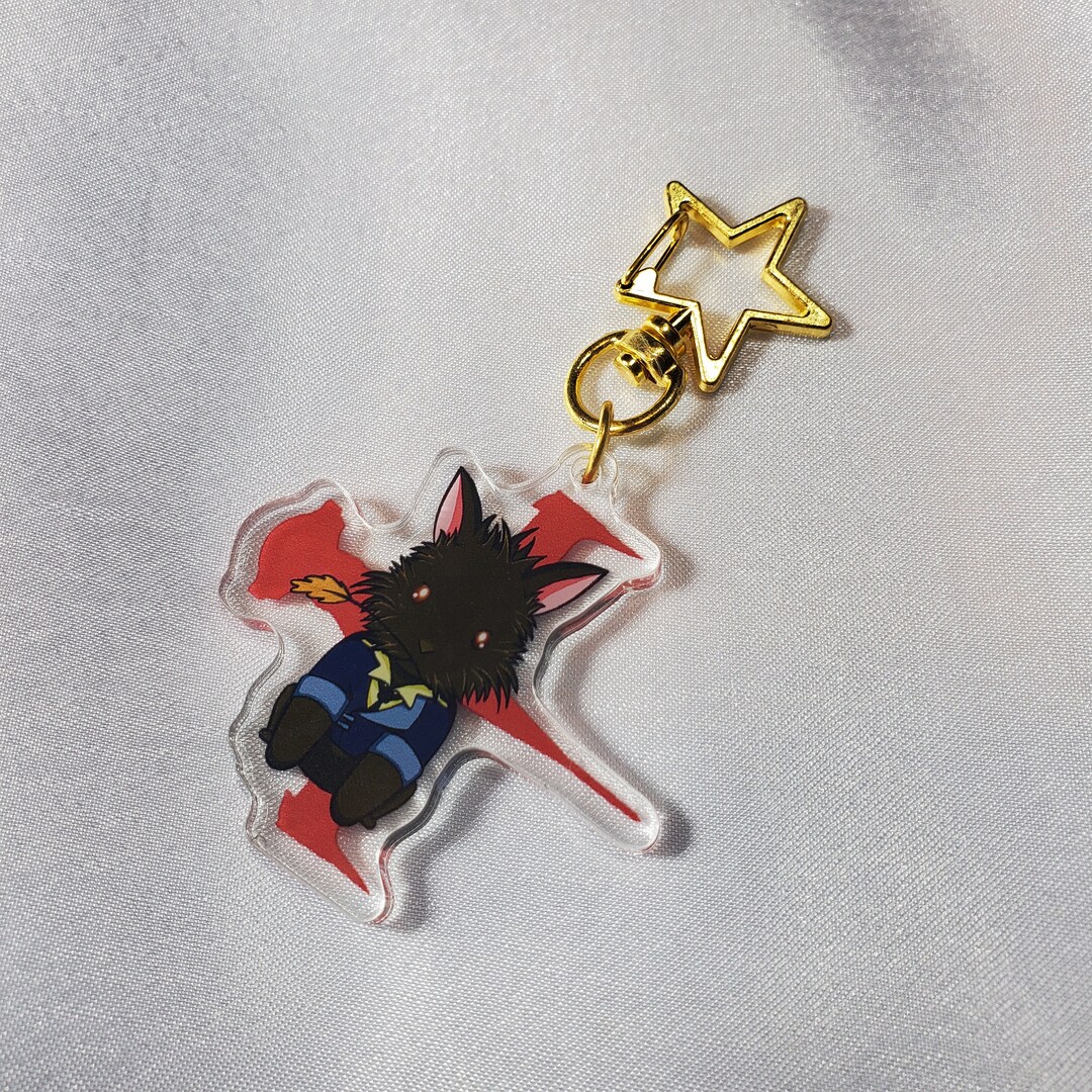 Spike Bunny Acrylic Keychain - Etsy