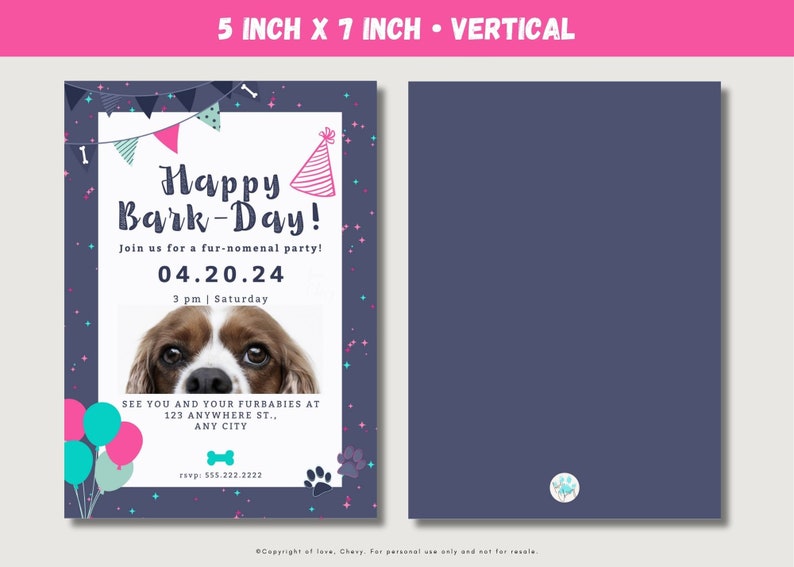Happy Bark-day Fido's Birthday Invitation, Dog Party, Birthday Bash ...