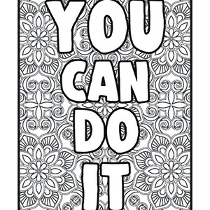 Printable Motivational Coloring Pages - Affirmations and Confidence - Etsy