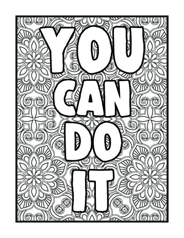 Printable Motivational Coloring Pages - Affirmations and Confidence - Etsy