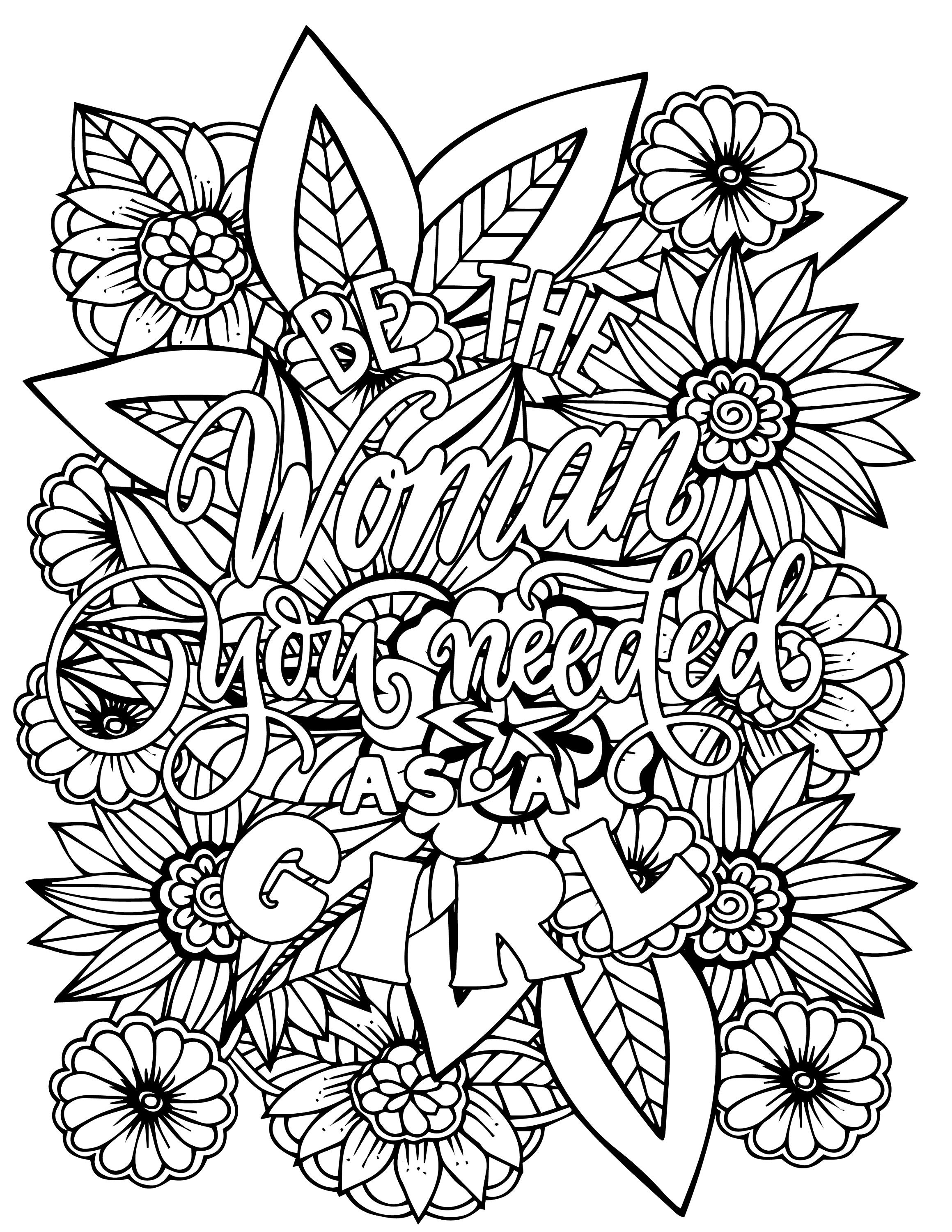 Printable Motivational Coloring Pages - Affirmations and Confidence - Etsy