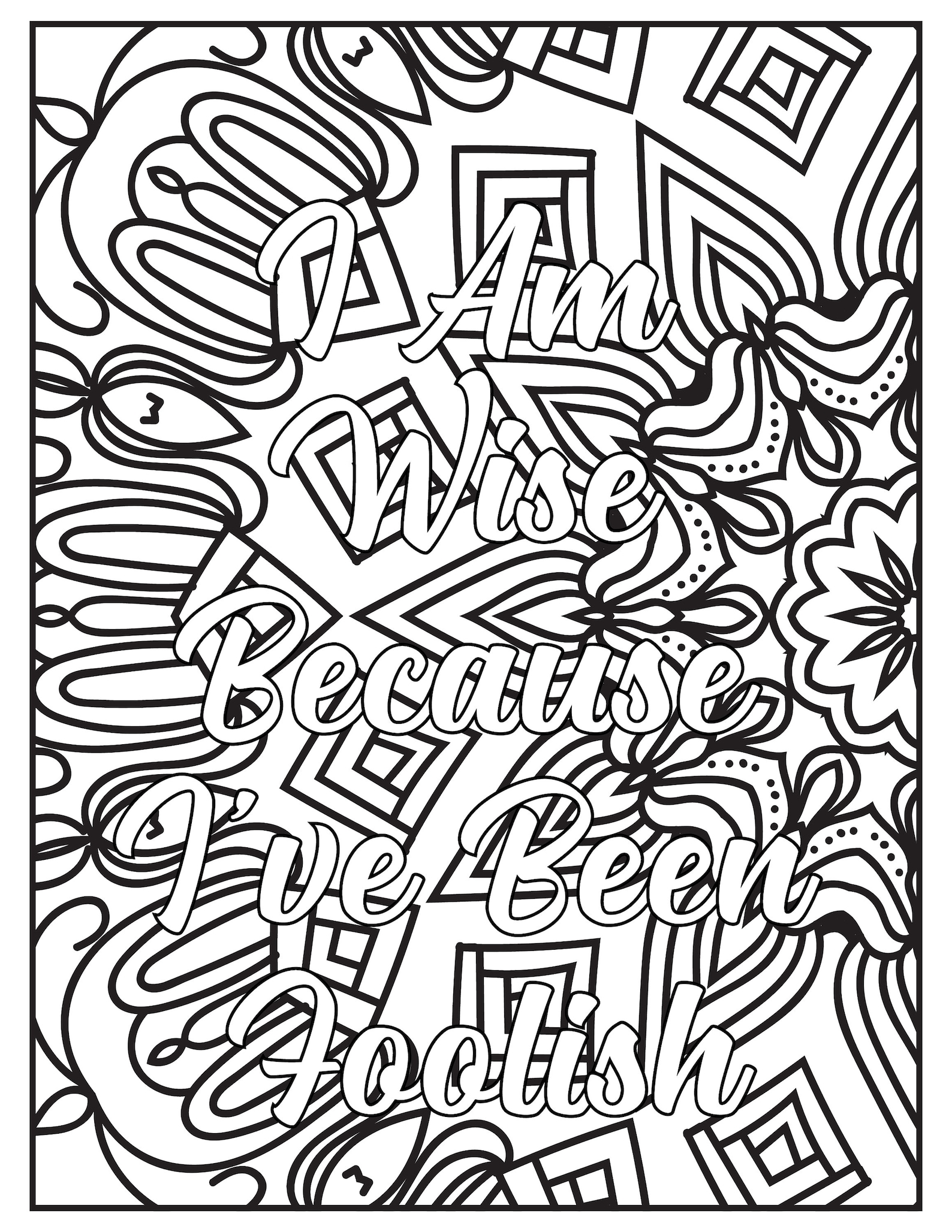 Printable Motivational Coloring Pages - Affirmations and Confidence - Etsy