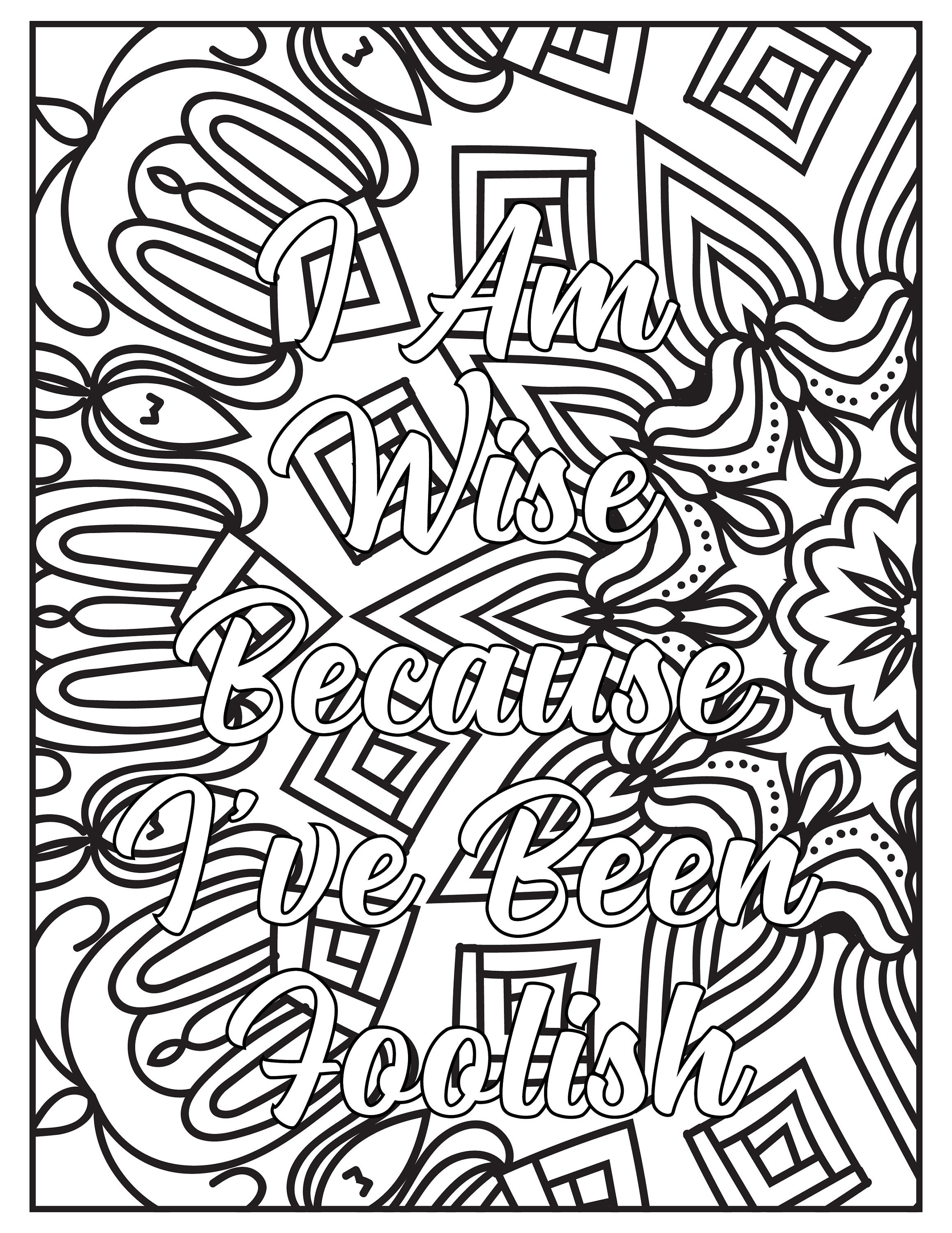 Printable Motivational Coloring Pages - Affirmations and Confidence - Etsy