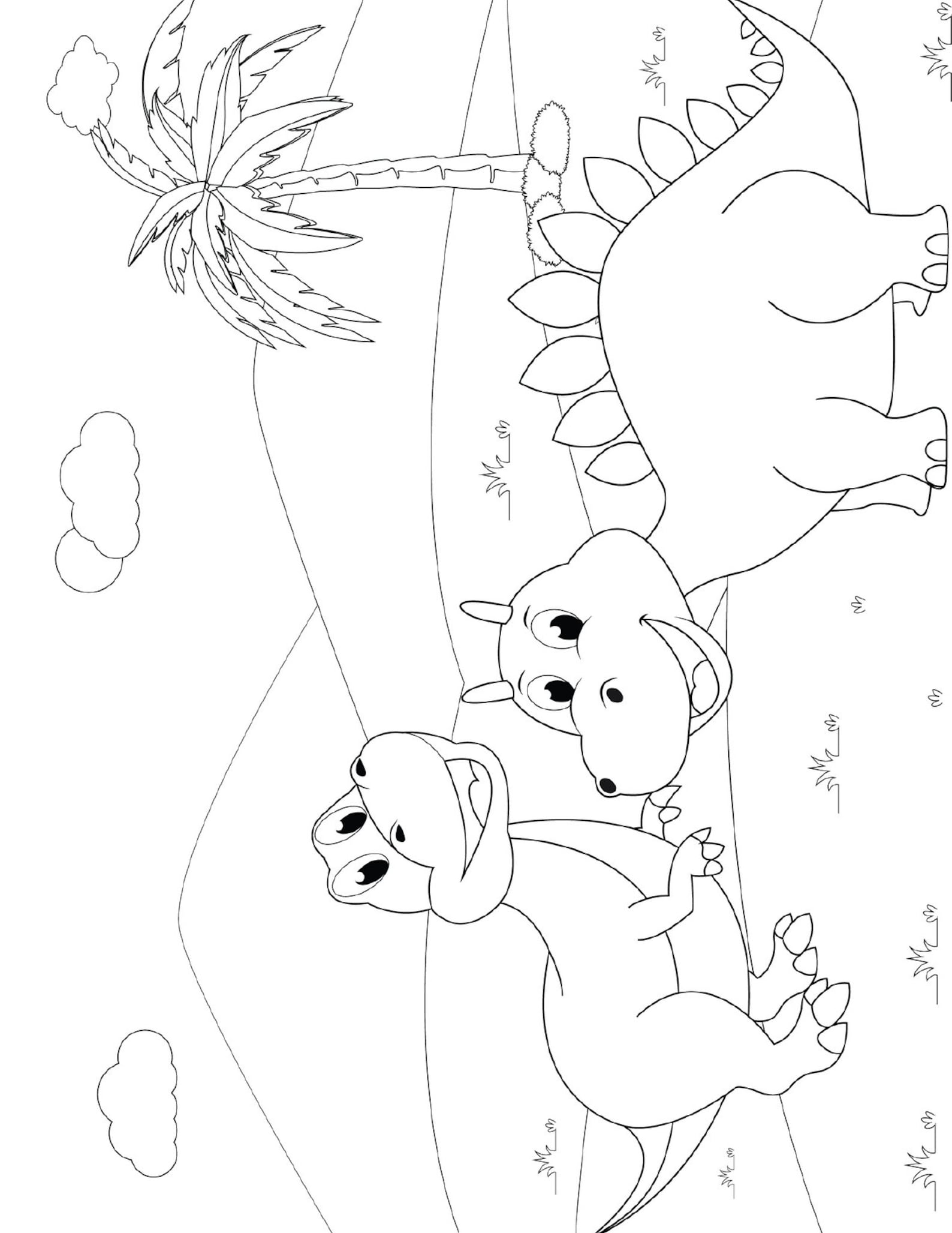Dinosaur Coloring Pages for Kids Vol. 3 - 50+ Printable Pdf's of Fun ...