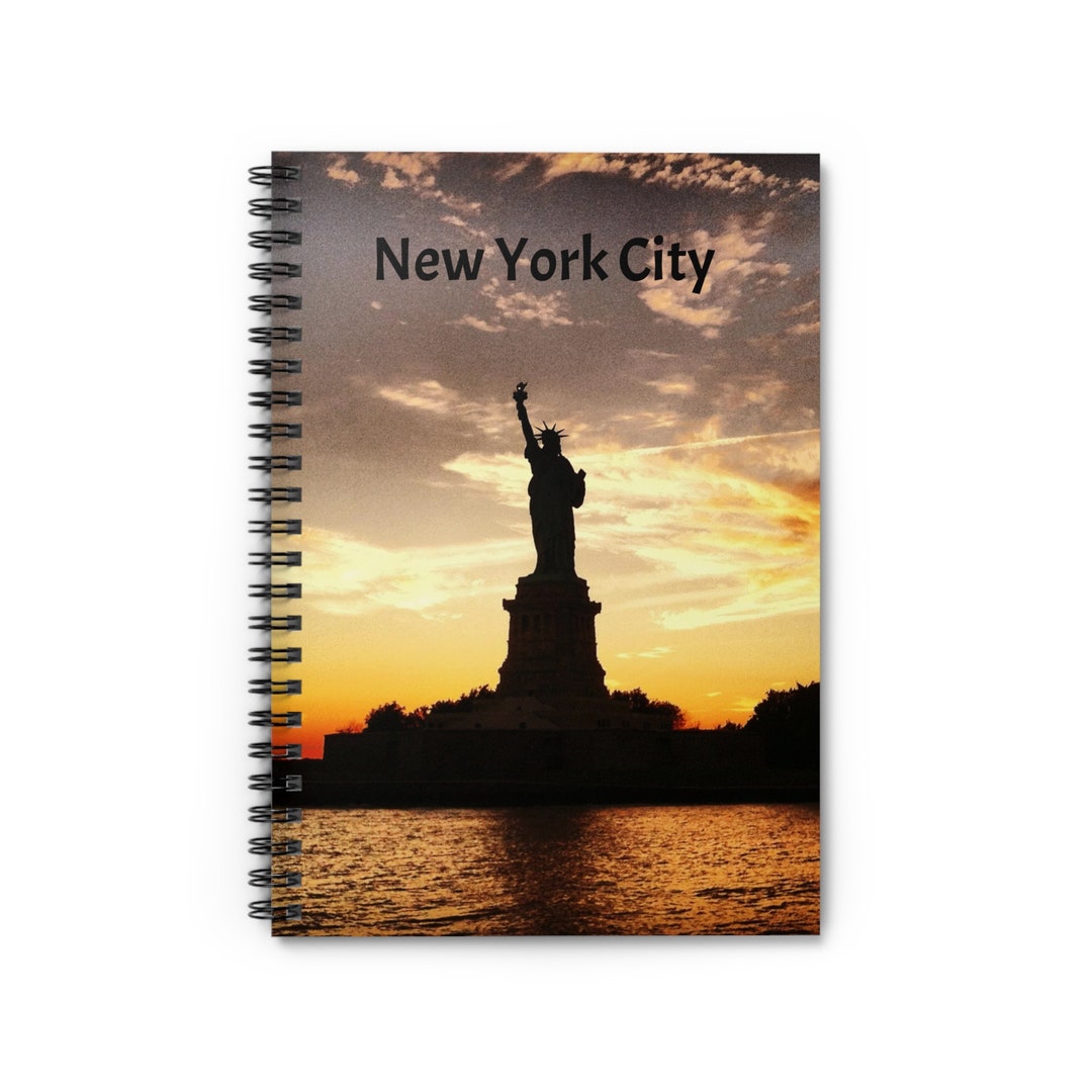 Statue of Liberty at Sunset | New York City Spiral Notebook - Ruled ...