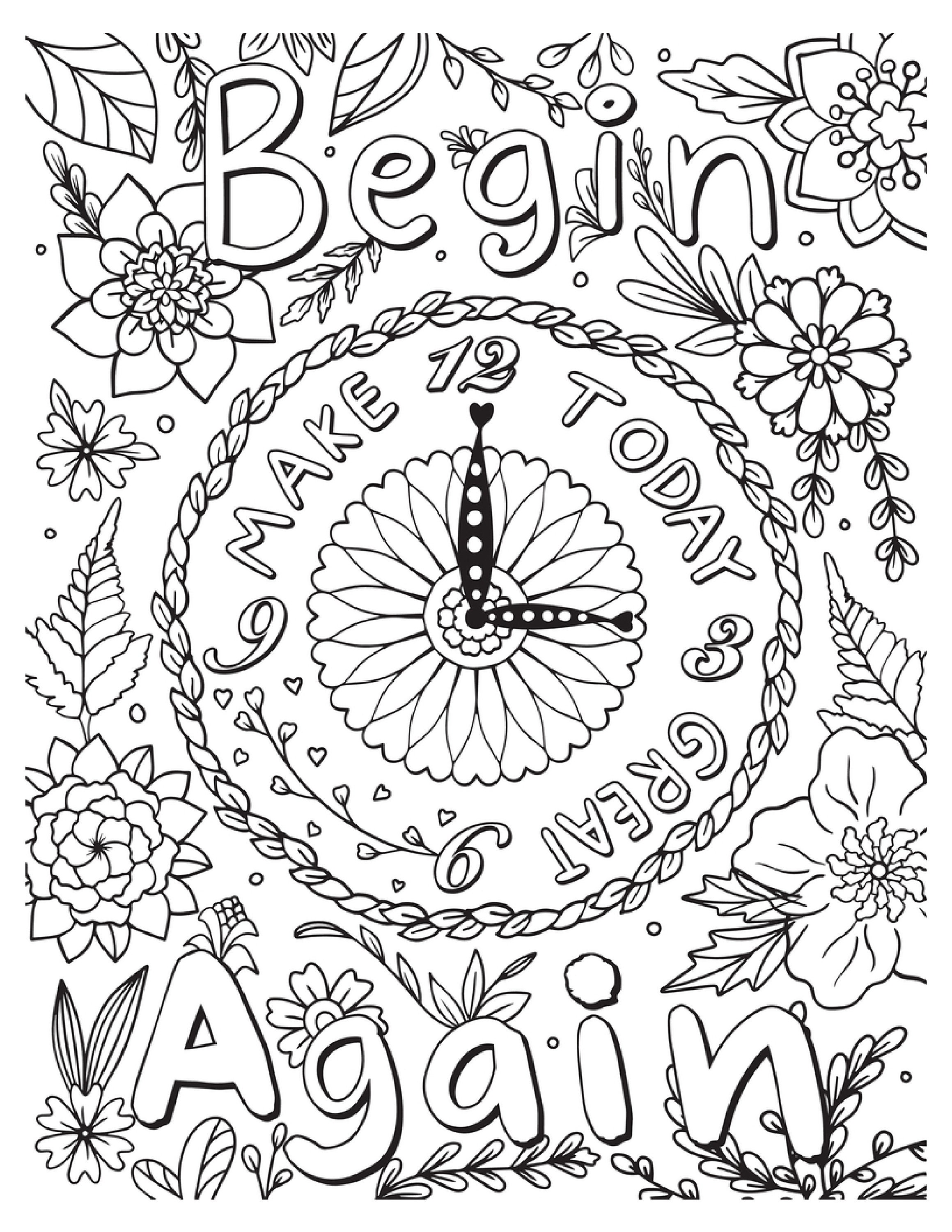 Printable Motivational Coloring Pages - Affirmations and Confidence - Etsy