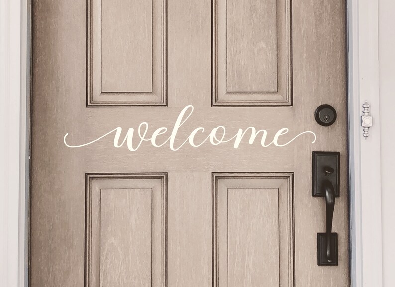 Welcome Decal - Vinyl Decal for Your Front Door - Welcome Vinyl ...
