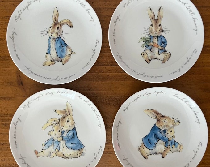 Beatrix Potter Peter Rabbit Set of 4 Appetizer / Dessert Plates New ...