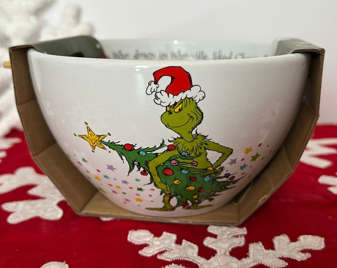 Dr. Seuss How the Grinch Stole Christmas Cindy Lou Who Ramen Bowl ...
