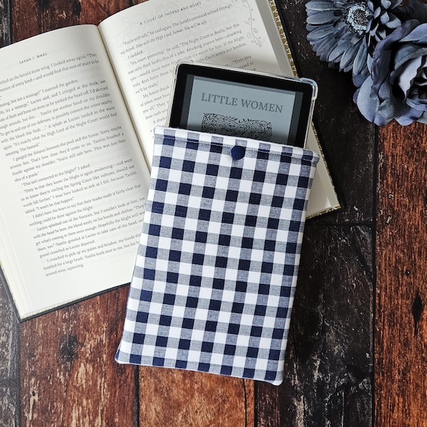 Checkered Print Kindle Case - Etsy