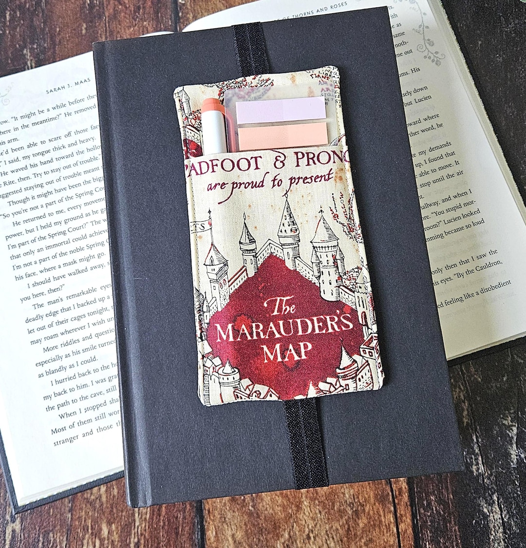 Fantasy Book Map Annotation Pen Holder, Bookish Merch Tab Pouch ...