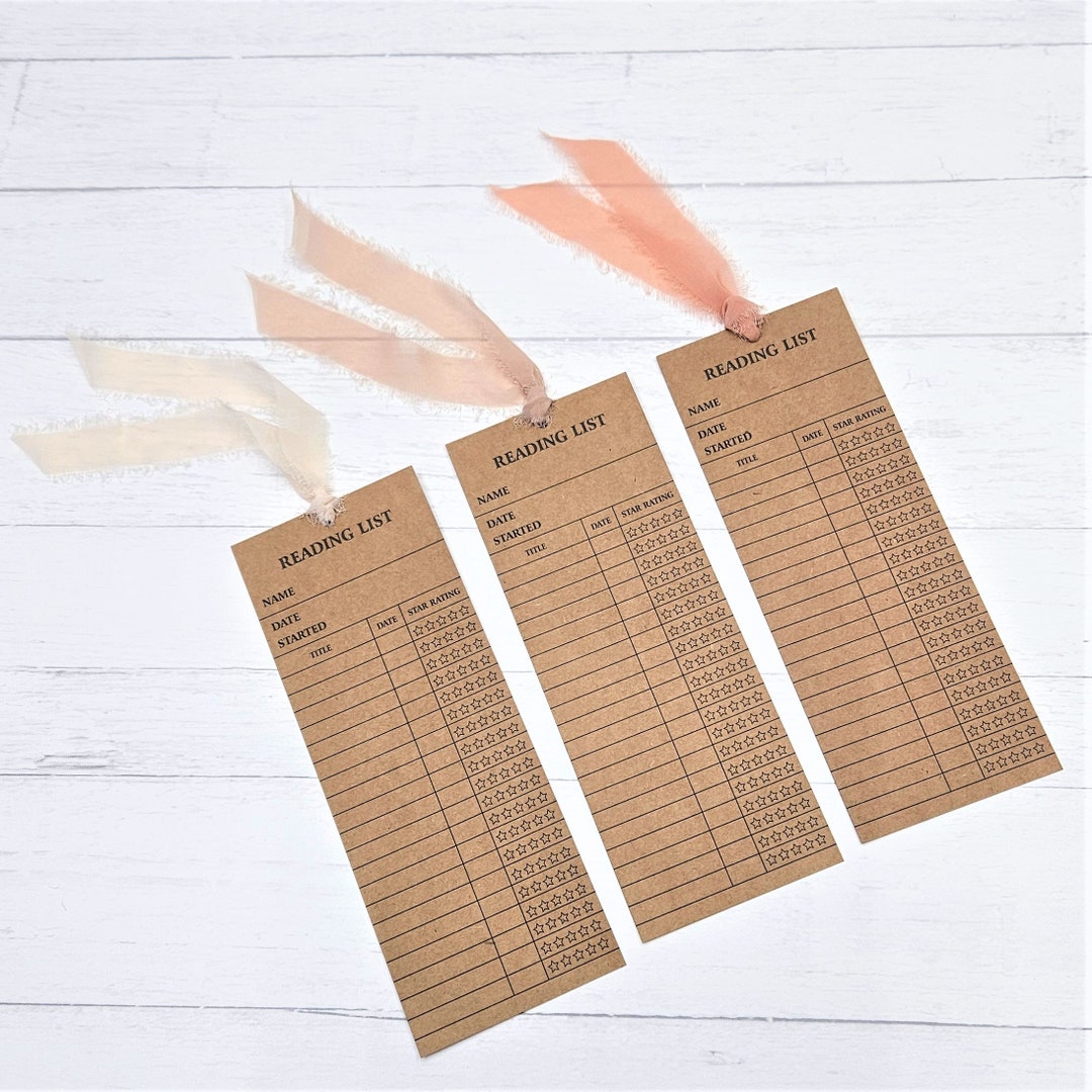 Reading Log Bookmark Library Book Tracker Librarian Gift - Etsy