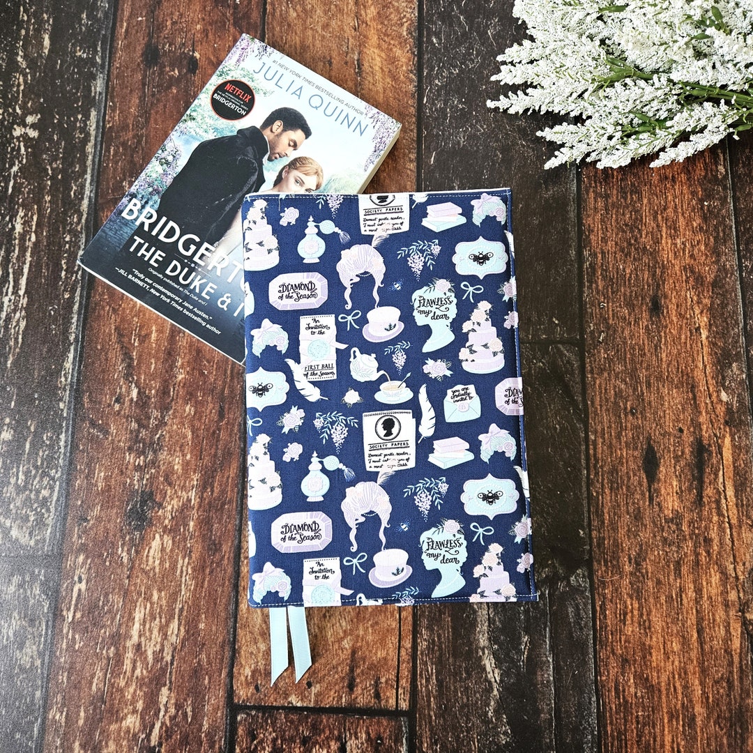 Regency Romance Book Cover, Blue Reusable Dust Jacket, Bookish Gift ...