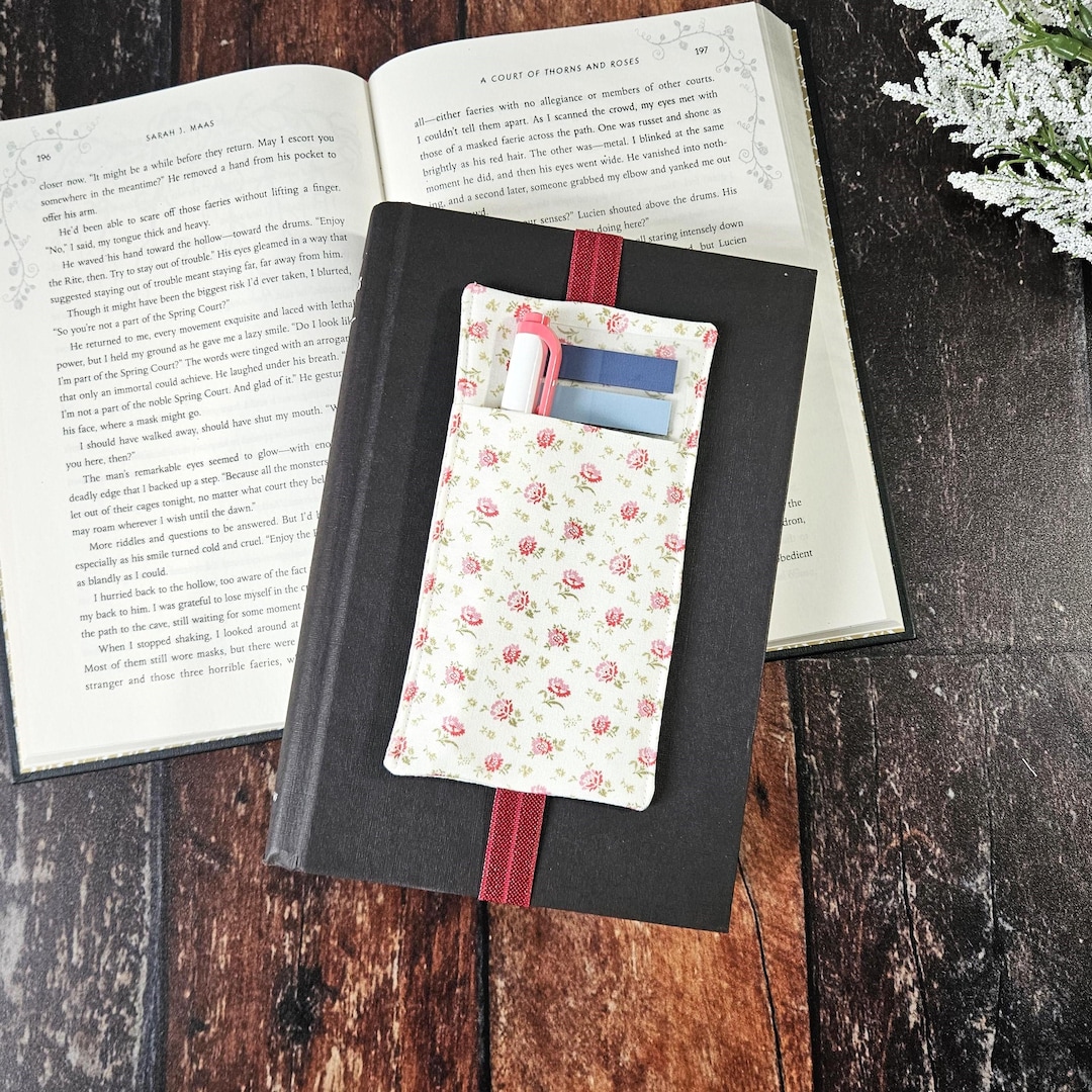 Vintage Red Floral Book Annotation Pen Holder: Bookish Gift - Etsy