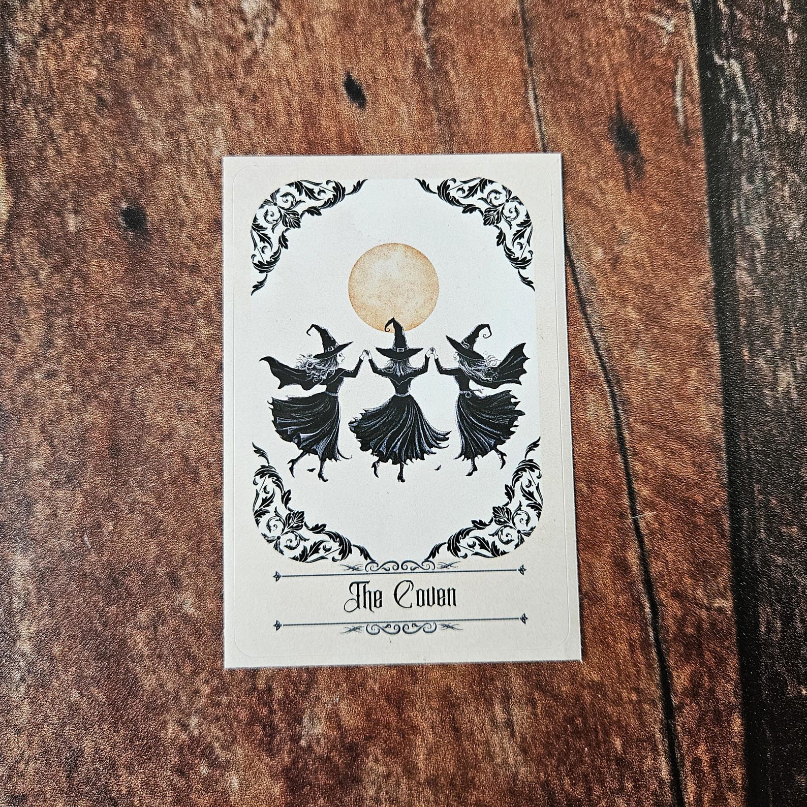 Dancing Witches Vinyl Sticker: Tarot Card Style Witchy Decal - Etsy