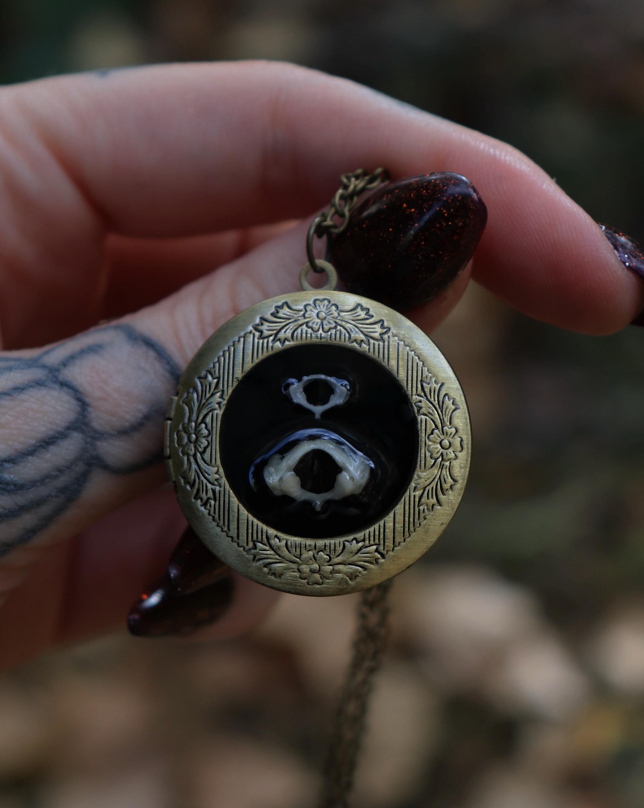 Mouse Locket - Cottage Goth Aesthetic, Keepsake Locket, Real Animal ...