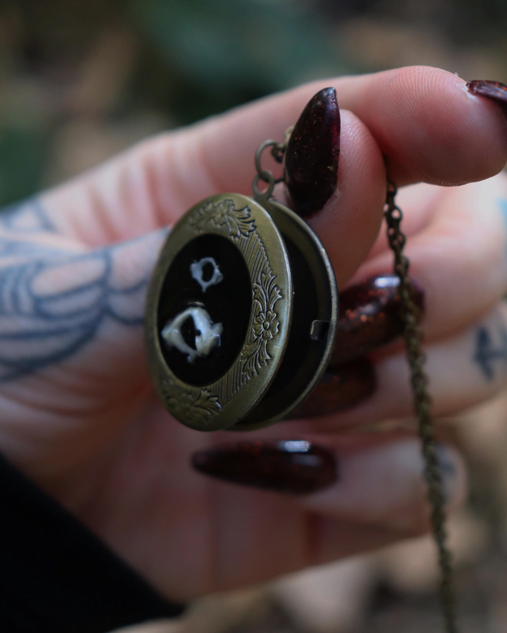Mouse Locket - Cottage Goth Aesthetic, Keepsake Locket, Real Animal ...