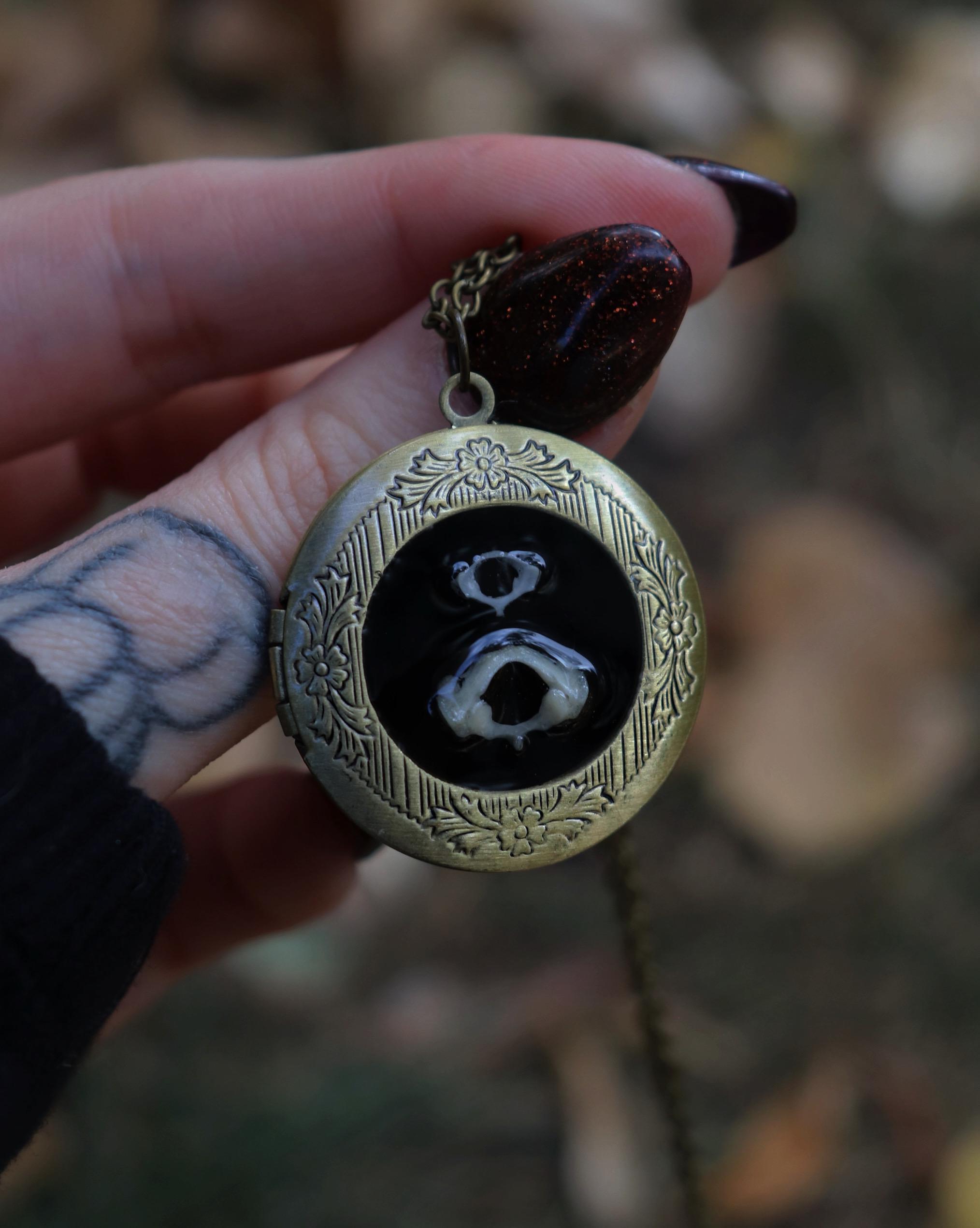Mouse Locket - Cottage Goth Aesthetic, Keepsake Locket, Real Animal ...