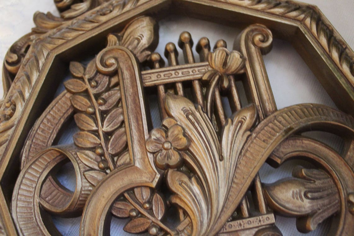 Vintage 1976 MUSICAL INSTRUMENT PLAQUE Set of Two 12-inches | Etsy