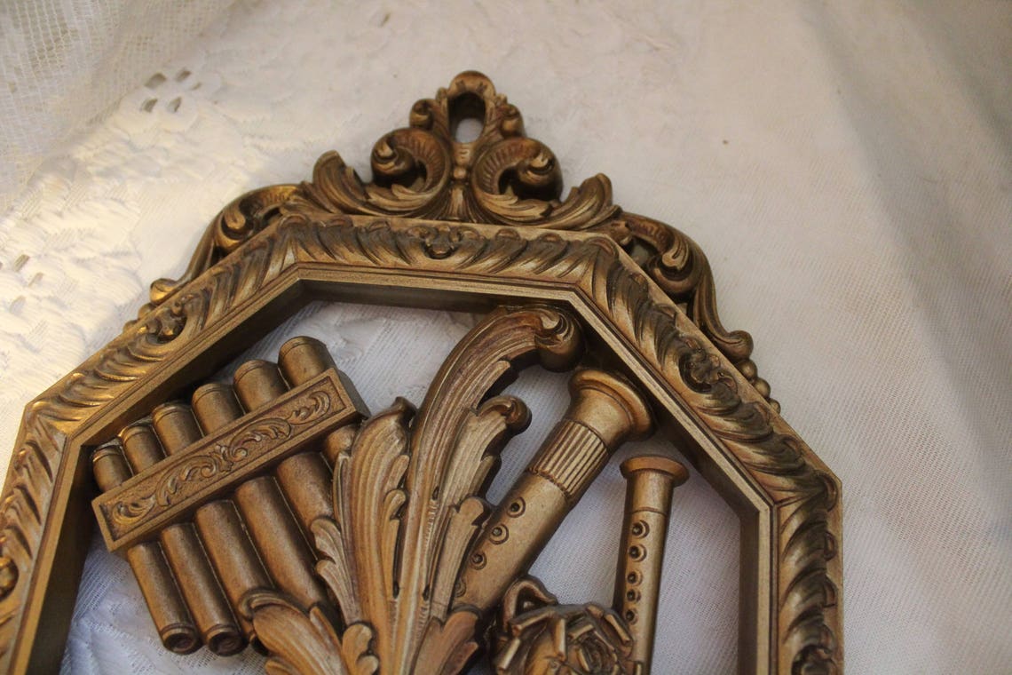 Vintage 1976 MUSICAL INSTRUMENT PLAQUE Set of Two 12-inches | Etsy