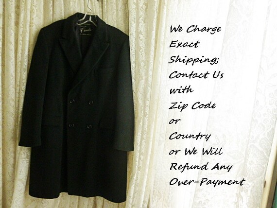 Vintage 60s 70s CASHMERE ROGERS PEET Crombie Coat Siz… - Gem