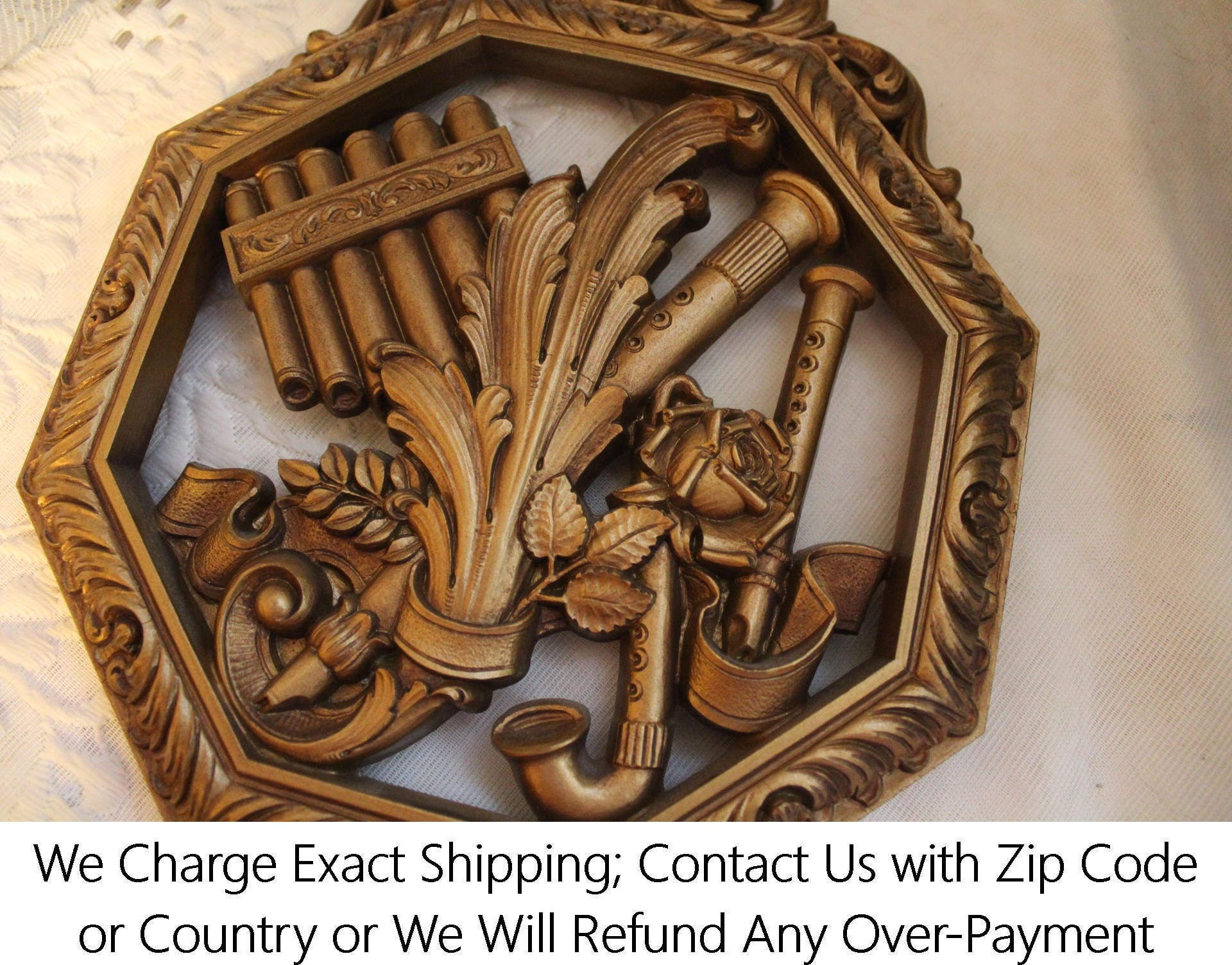 Vintage 1976 MUSICAL INSTRUMENT PLAQUE Set of Two 12-inches - Etsy