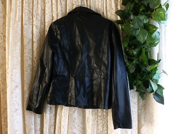 Vintage WET LOOK POLYURETHANE Ladies Jacket Coat, Siz… - Gem