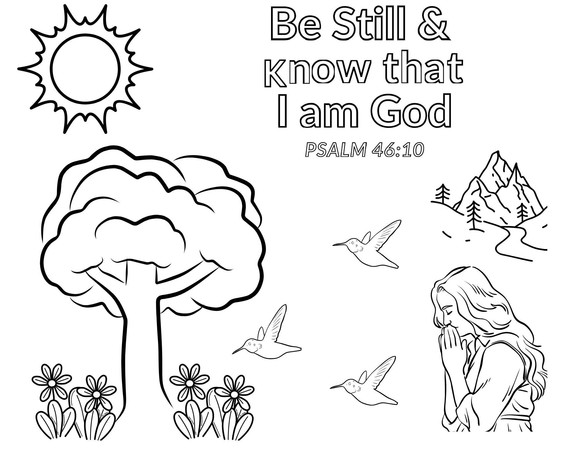 Coloring Page| Be Still | Mental Health | Therapy Tools - Etsy