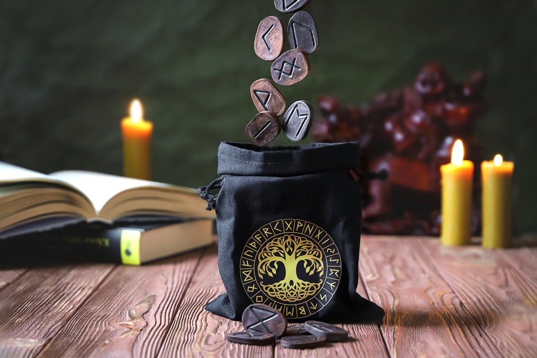 Oval Set of Runes Made of Pottery Clay Elder Futhark - Etsy