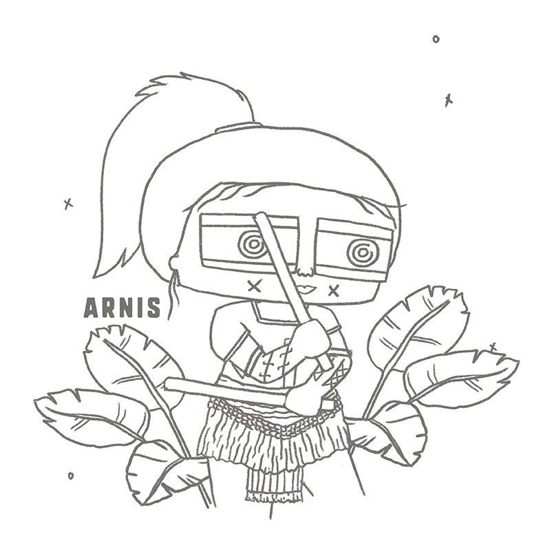 Arnis Coloring Page - Etsy