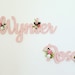 Wooden Flower Letter Script Name Sign With Silk Flowers Girls Nursery ...