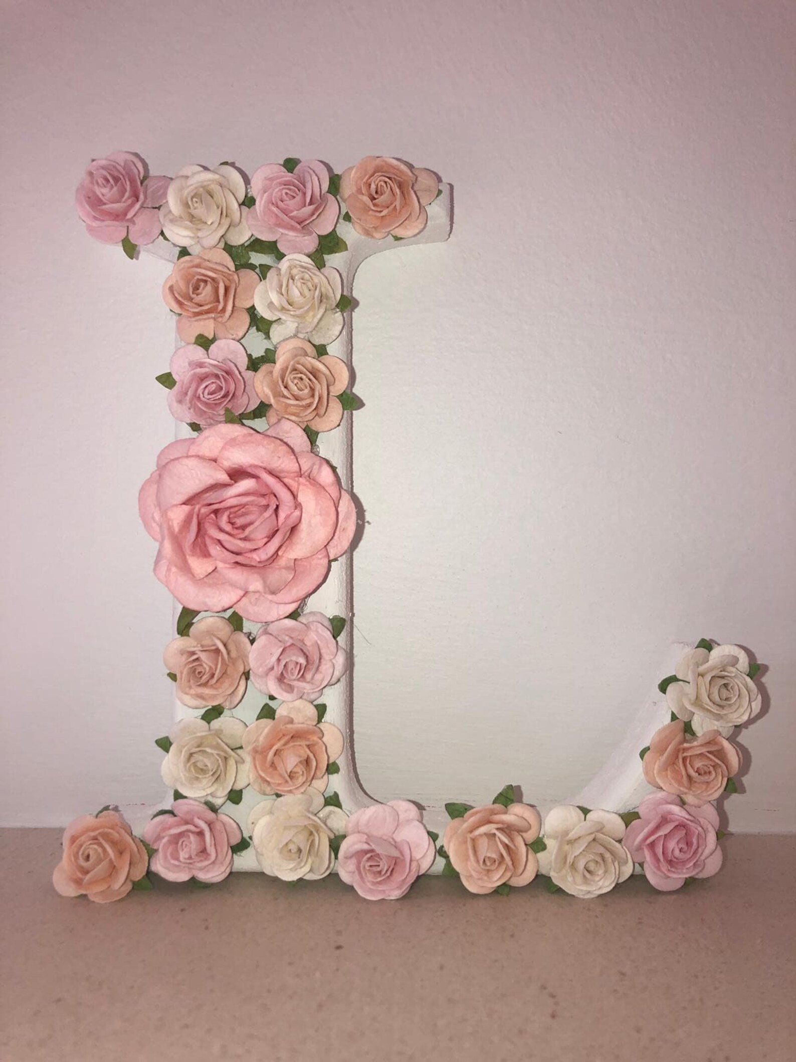 Floral Photo Frame & Letter Set Floral Wooden Letter - Etsy UK
