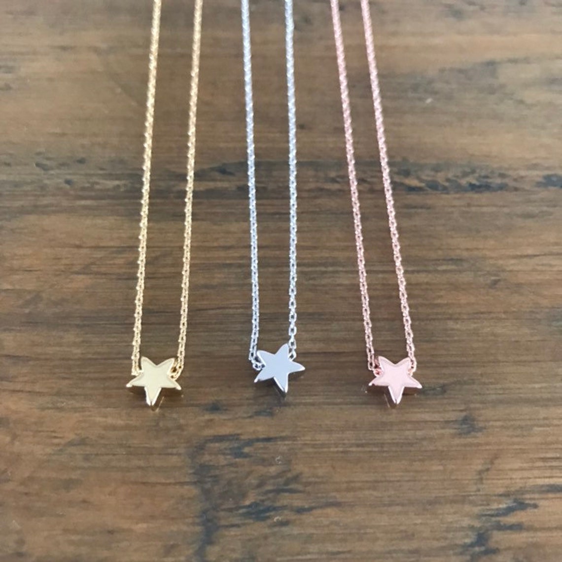 The Little Star Necklace in Rose Gold Gold & Silver Complete | Etsy