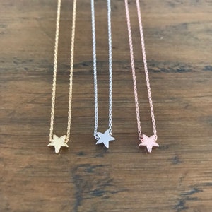 The Little Star Necklace in Rose Gold, Gold & Silver Complete With Gift ...
