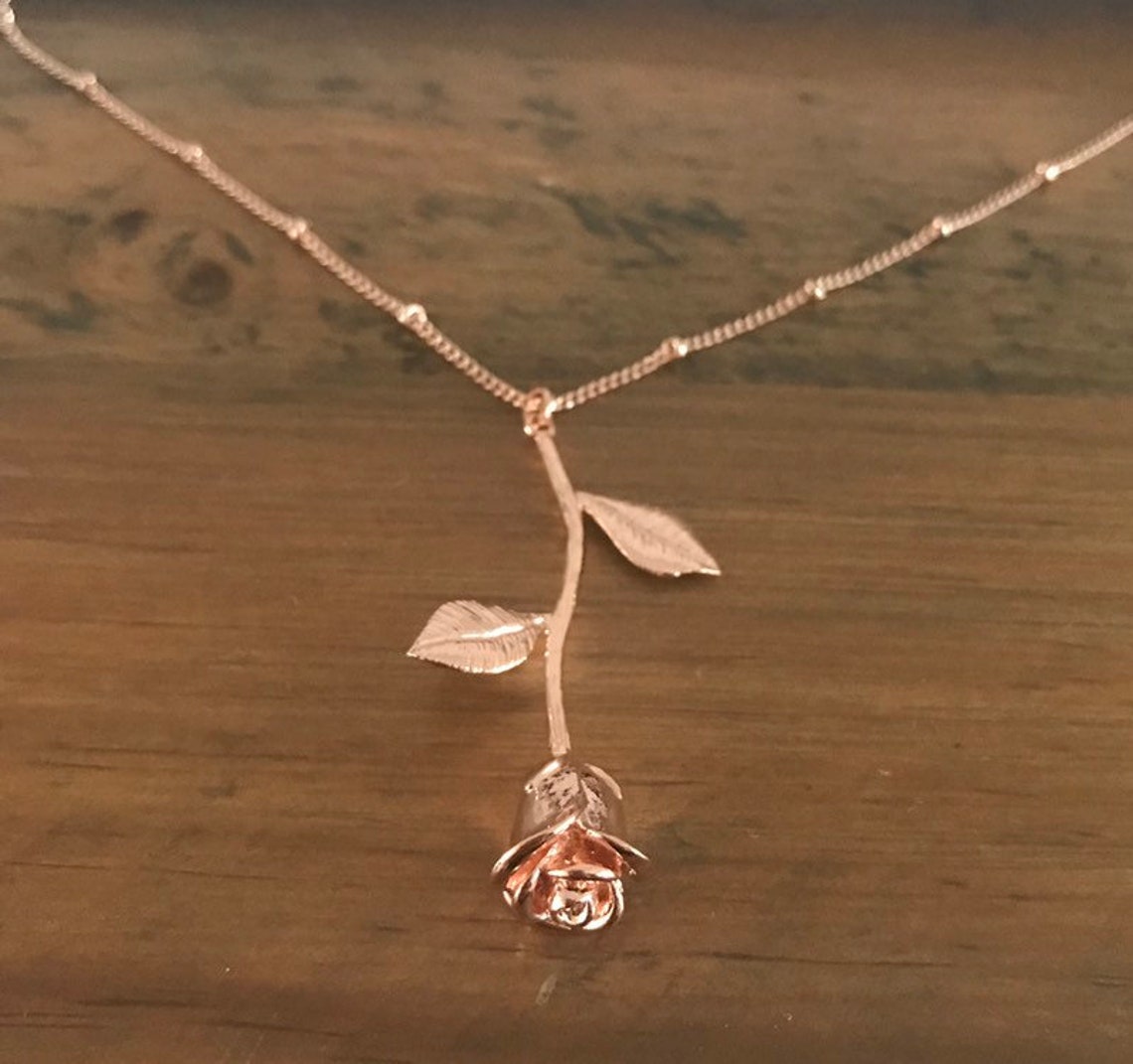 The Rose Gold Rose Necklace Ball Chain Gift Wrap | Etsy