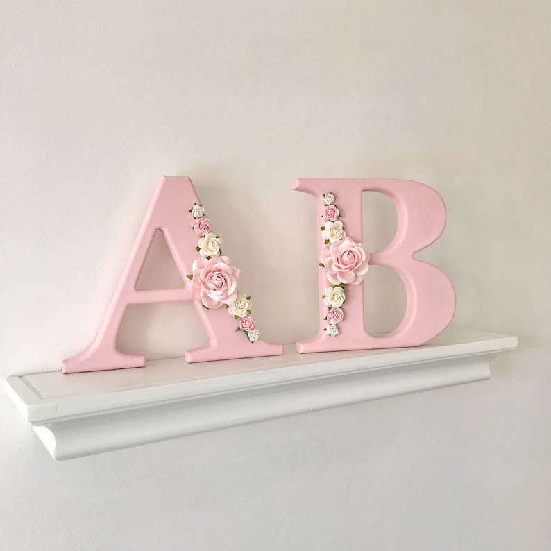 Girls Nursery Letter Flower Letter Nursery Decor New - Etsy