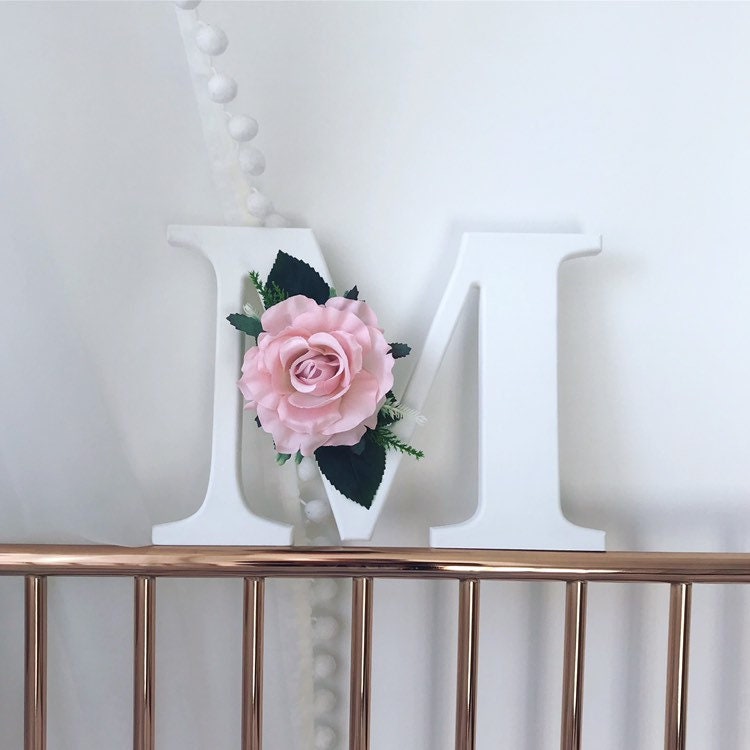 Nursery Letter Floral Wooden Letter L Boho Nursery Decor | Etsy