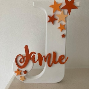 Personalised Nursery Letter - High Quality Floral Wooden Letter ...