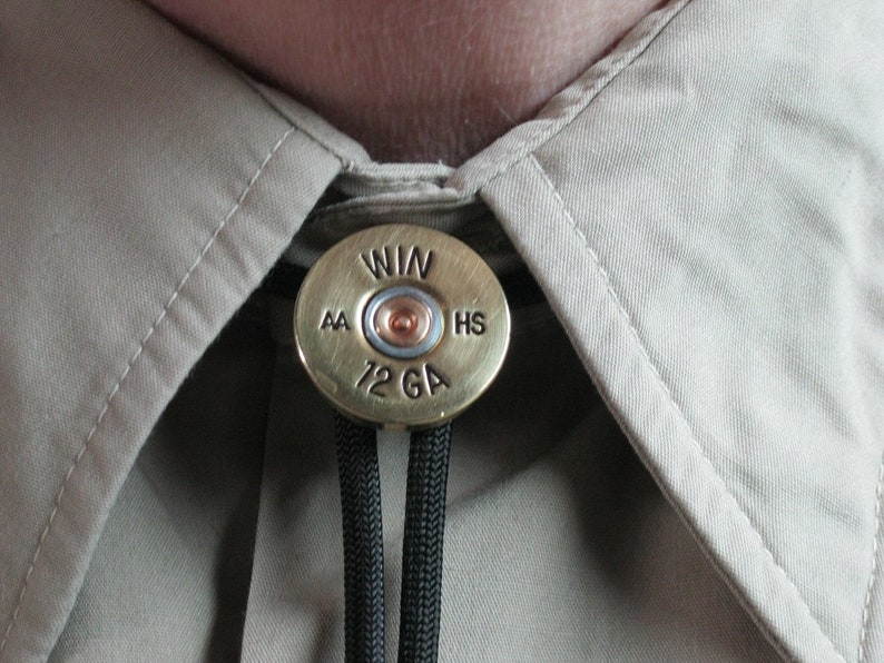 Winchester Brass Bolo Tie Shotgun Shell With Black Paracord - Etsy