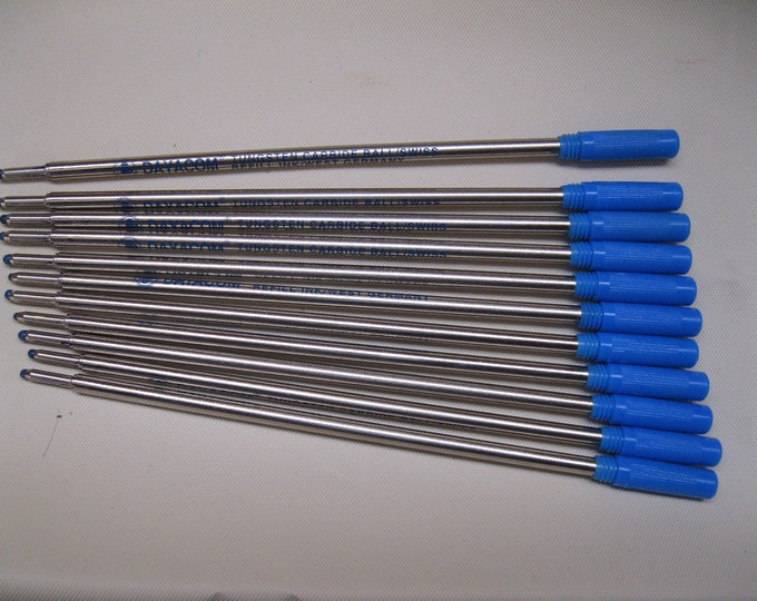 11 Dayacom Cross Style Ballpoint Twist Pen Refills, Blue Ink - Etsy