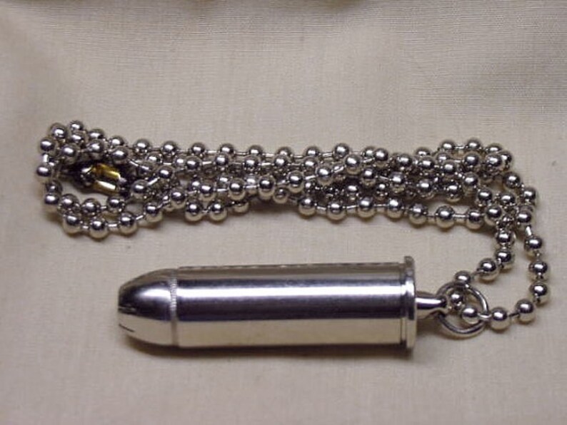 Silver Bullet Unisex Necklace Pendant 44 Magnum Jewelry - Etsy