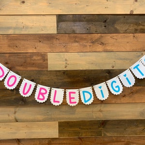 Double Digits Garland / Double Digits Birthday Banner / 10th Birthday ...
