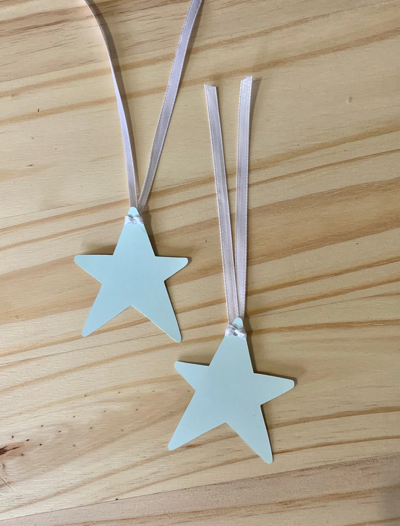 Blue Star Favor Tags / Blue Star Tag / Star Thank You Tags / - Etsy