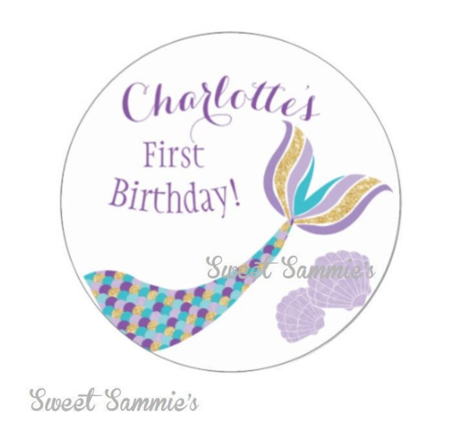 Custom Mermaid Edible Image Cupcake Topper Mermaid Cookie - Etsy