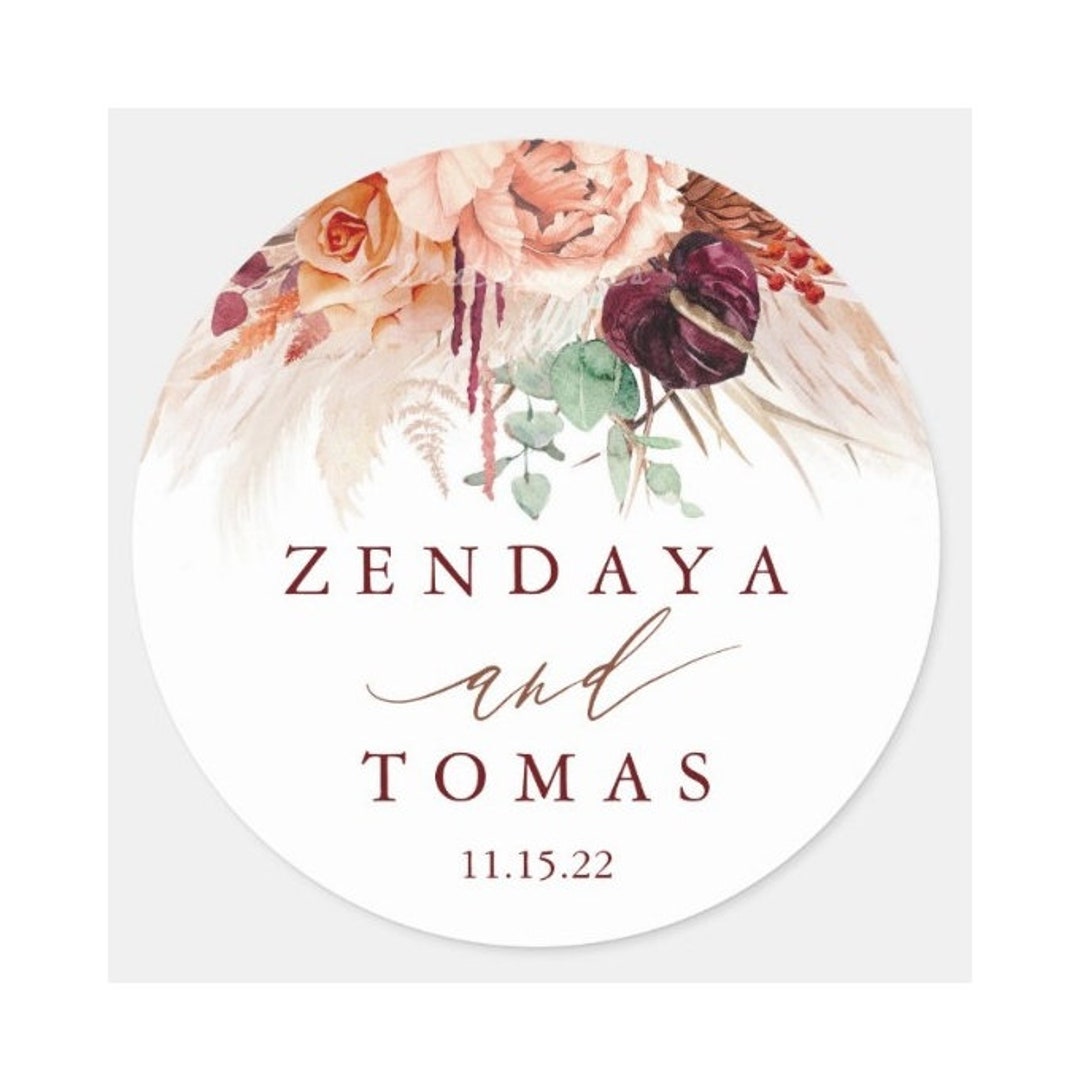 Spring Wedding Edible Image, BOHO Wedding, Edible Sticker, Treat ...