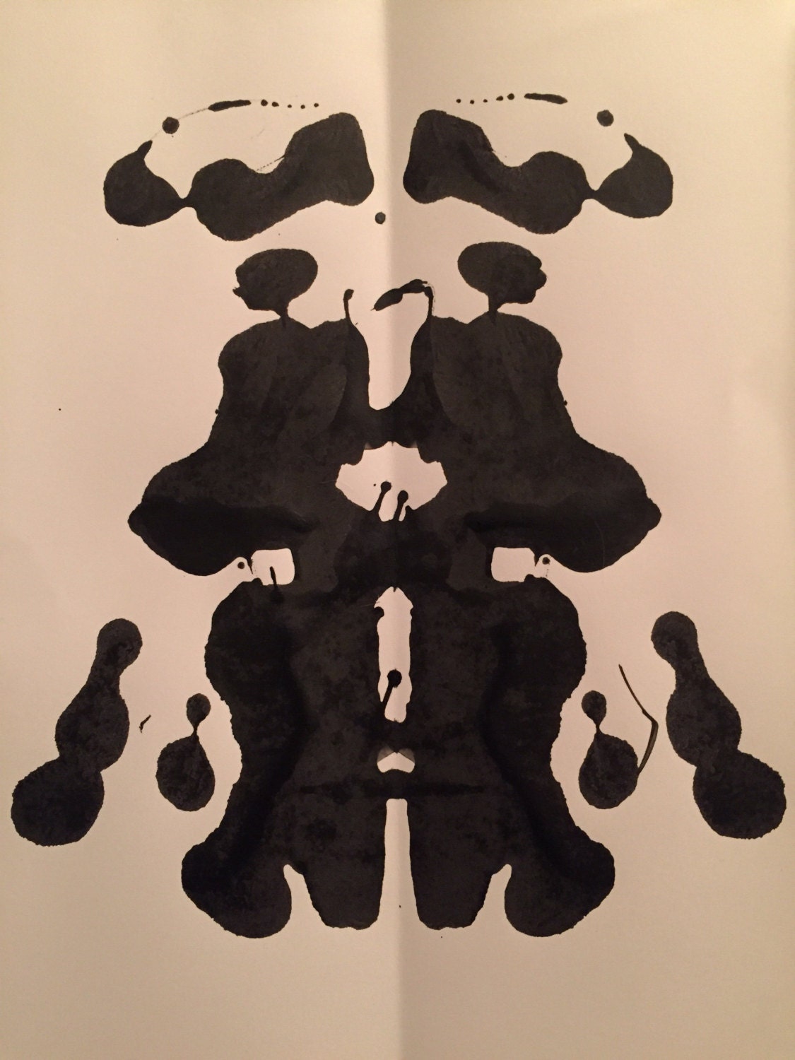 Set of 6 Unframed Inkblots on White Cardstock - Etsy