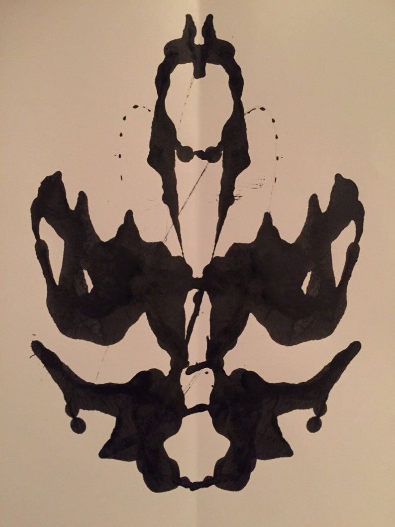 Set of 6 Unframed Inkblots on White Cardstock - Etsy