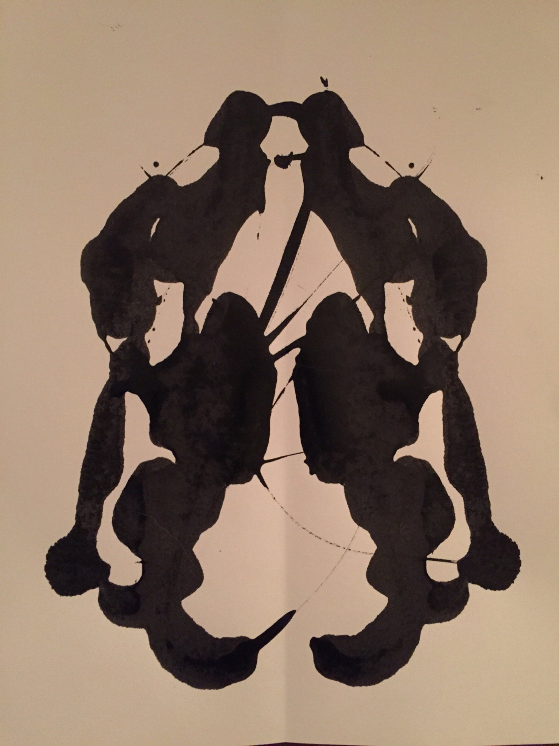 Set of 6 Unframed Inkblots on White Cardstock - Etsy