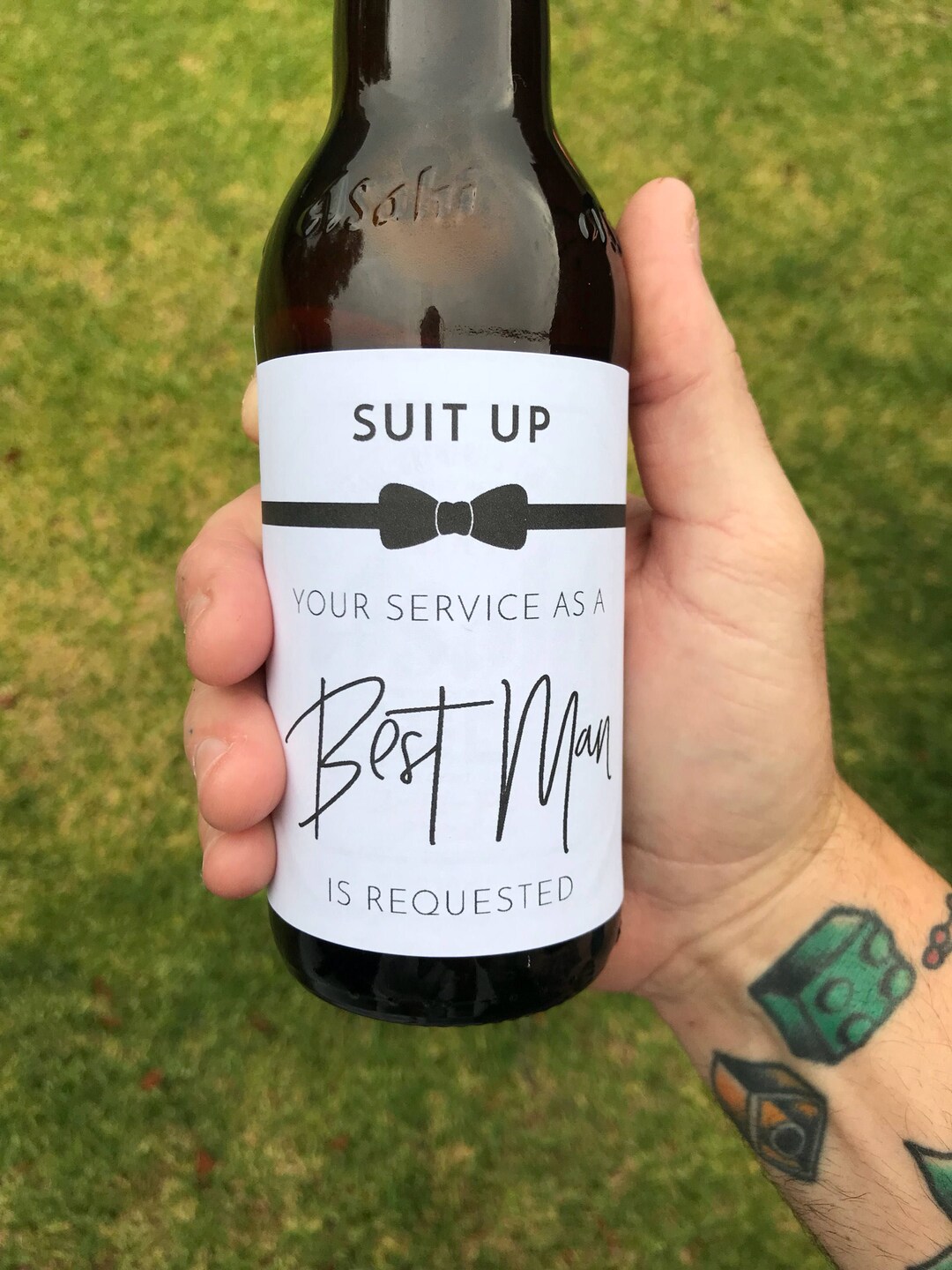 Groomsman Beer Label, Best Man Wine Label, Wedding Favor - Etsy