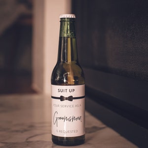 Groomsman Beer Label, Groomsmen Gift, Best Man Wine Label - Etsy